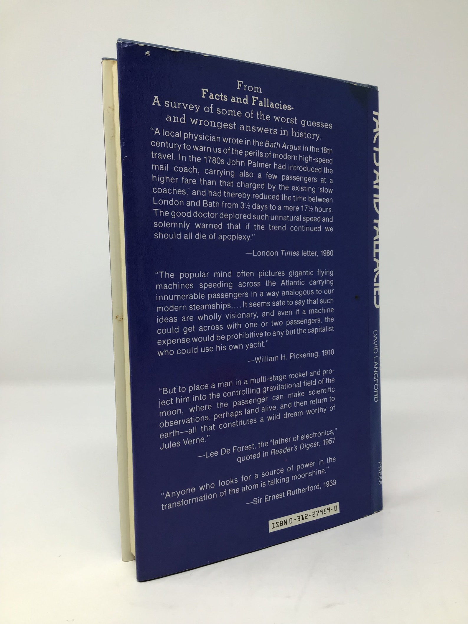 Facts and Fallacies by Chris Morgan HC Hardcover 1st First VG Very Good ...