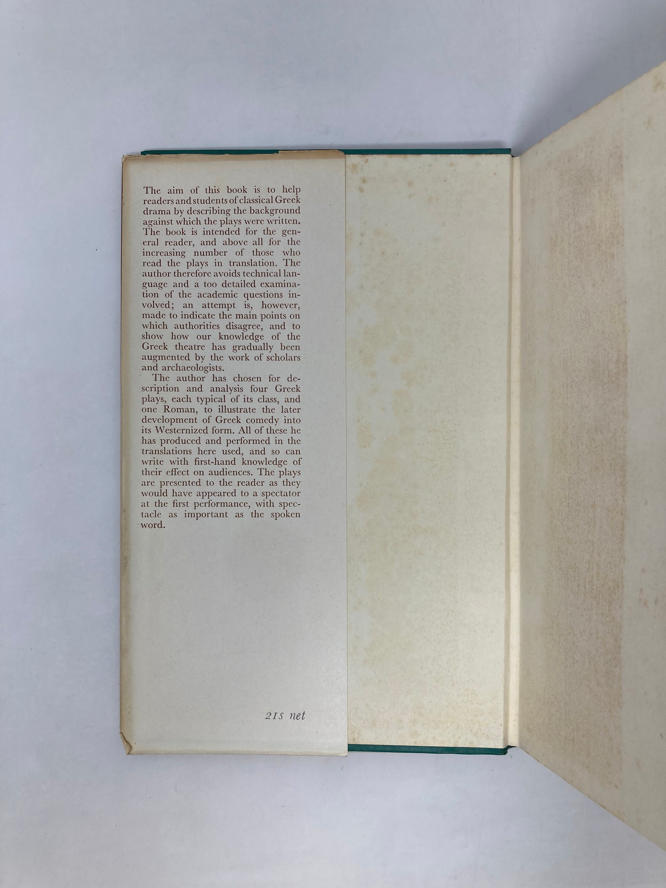 An Introduction to the Greek Theatre by Peter Arnott HC First 1st VG ...