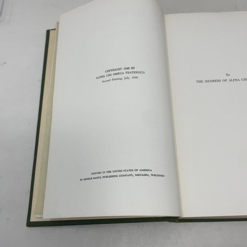 The History of Alpha Chi Omega 1885-1948 by Elizabeth Rhodes Dalgiesh ...