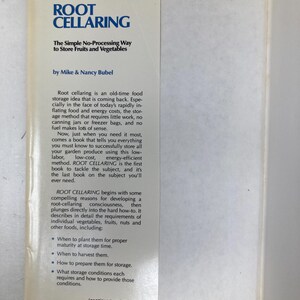 Root Cellaring by Mike Bubel HC Hardcover 1st First VG Very Good 1979 ...