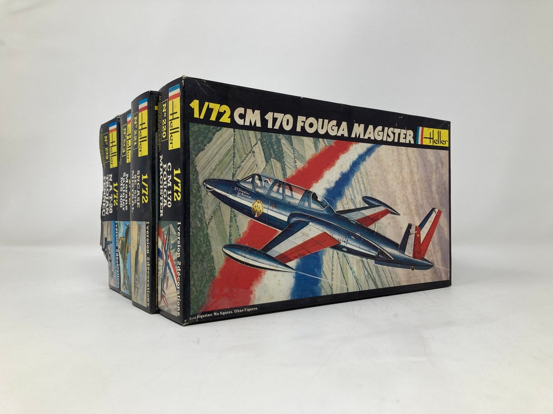 Set of 4 Heller 1/72 Scale Mks C M 170 Fouga Magister, SNCASE SE.535 ...