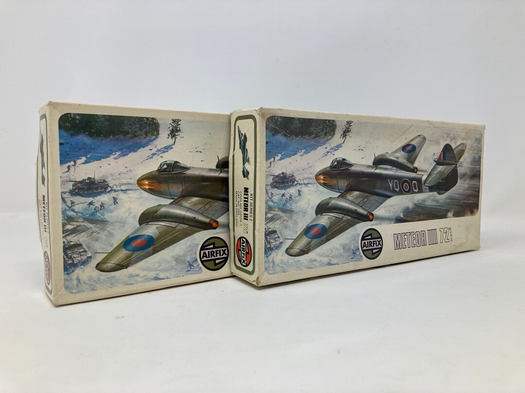 Set of 2 Airfix Meteor III 1/72 Scale Model Airplane Kits New in Boxes ...