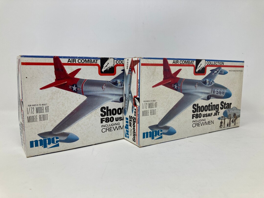 Set of 2 MPC Shooting Star F80 USAF Jet 1/72 Scale Model Kits New in ...