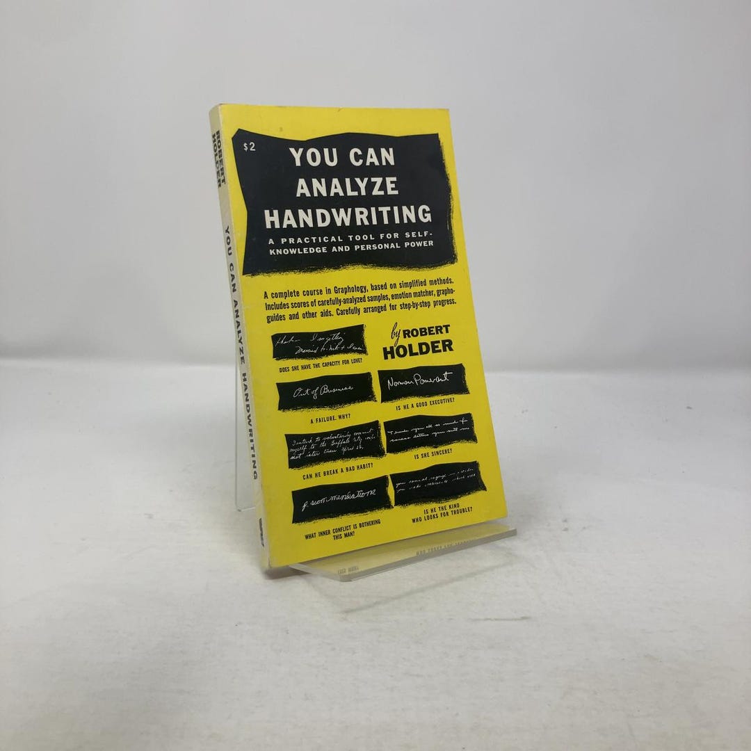 You Can Analyze Handwriting by Robert Holder PB First Edition Paperback ...