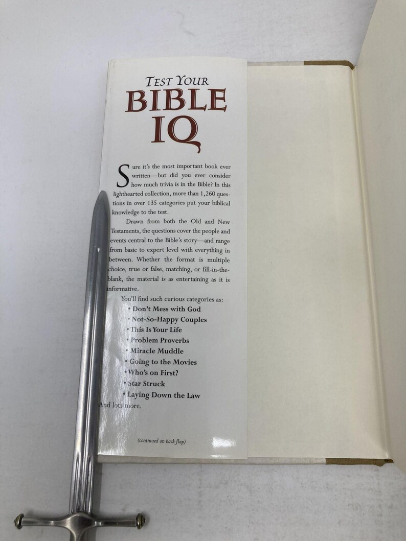 Test Your Bible IQ by Christopher O Edwards HC Hardcover Like New 2003 ...