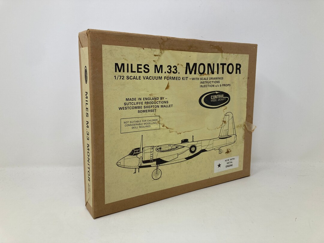 Contrail Miles M.33 Monitor 1/72 Scale Model Kit New in Box 145449 - Etsy