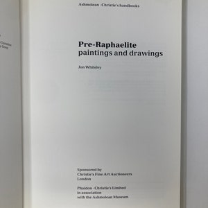 Pre-raphaelite Paintings and Drawings by Jon Whiteley HC Hardcover 1st ...