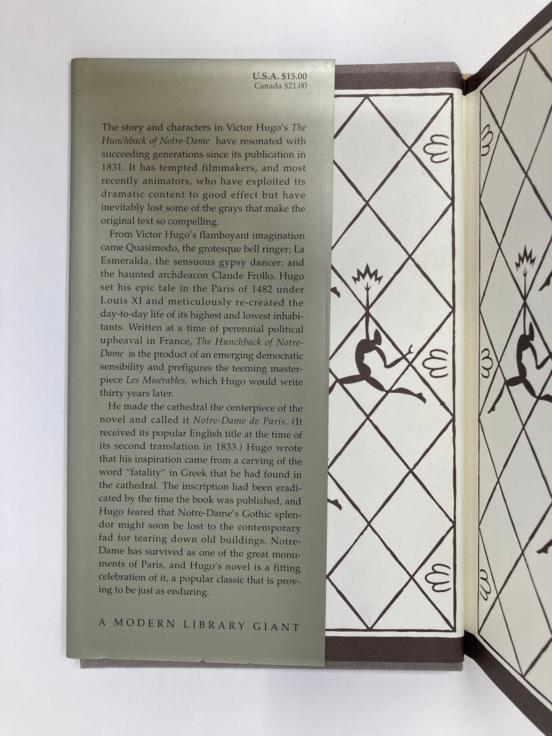The Hunchback of Notre-dame modern Library by Victor Hugo HC First Thus ...
