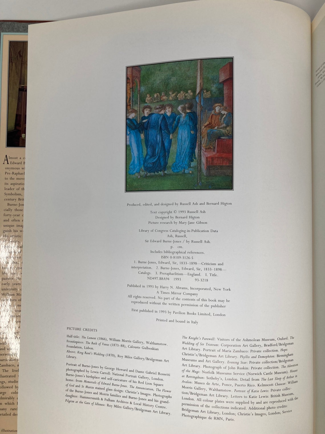 Sir Edward Burne Jones by Russell Ash HC First 1st Like New Hardcover ...