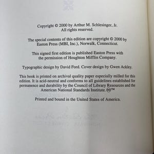 A Life in the 20th Century by Arthur M. Schlesinger Jr. Leather Easton ...