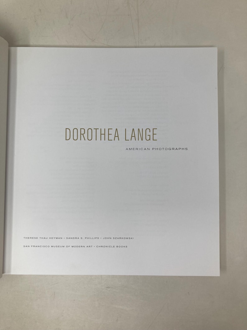 Dorothea Lange: American Photographs PB Paperback 1st First LN Like New ...