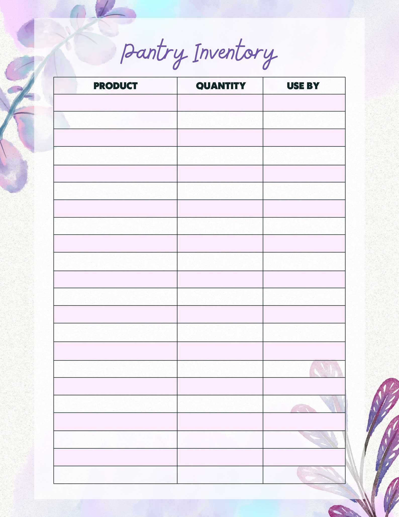 Printable Meal Planner With Inventory, Recipe and Grocery Sheets - Etsy