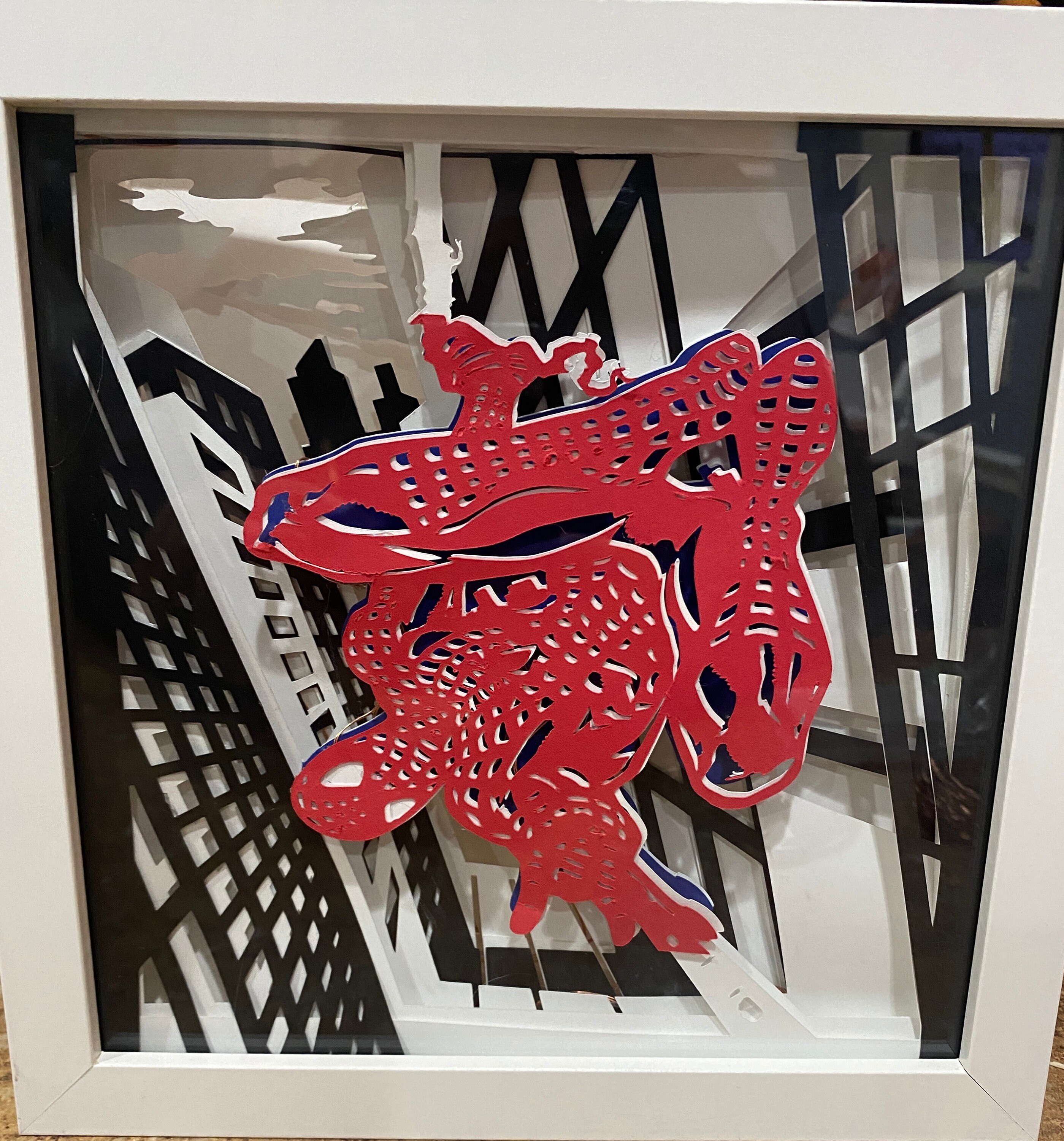 LED Spider-man Shadowbox - Etsy