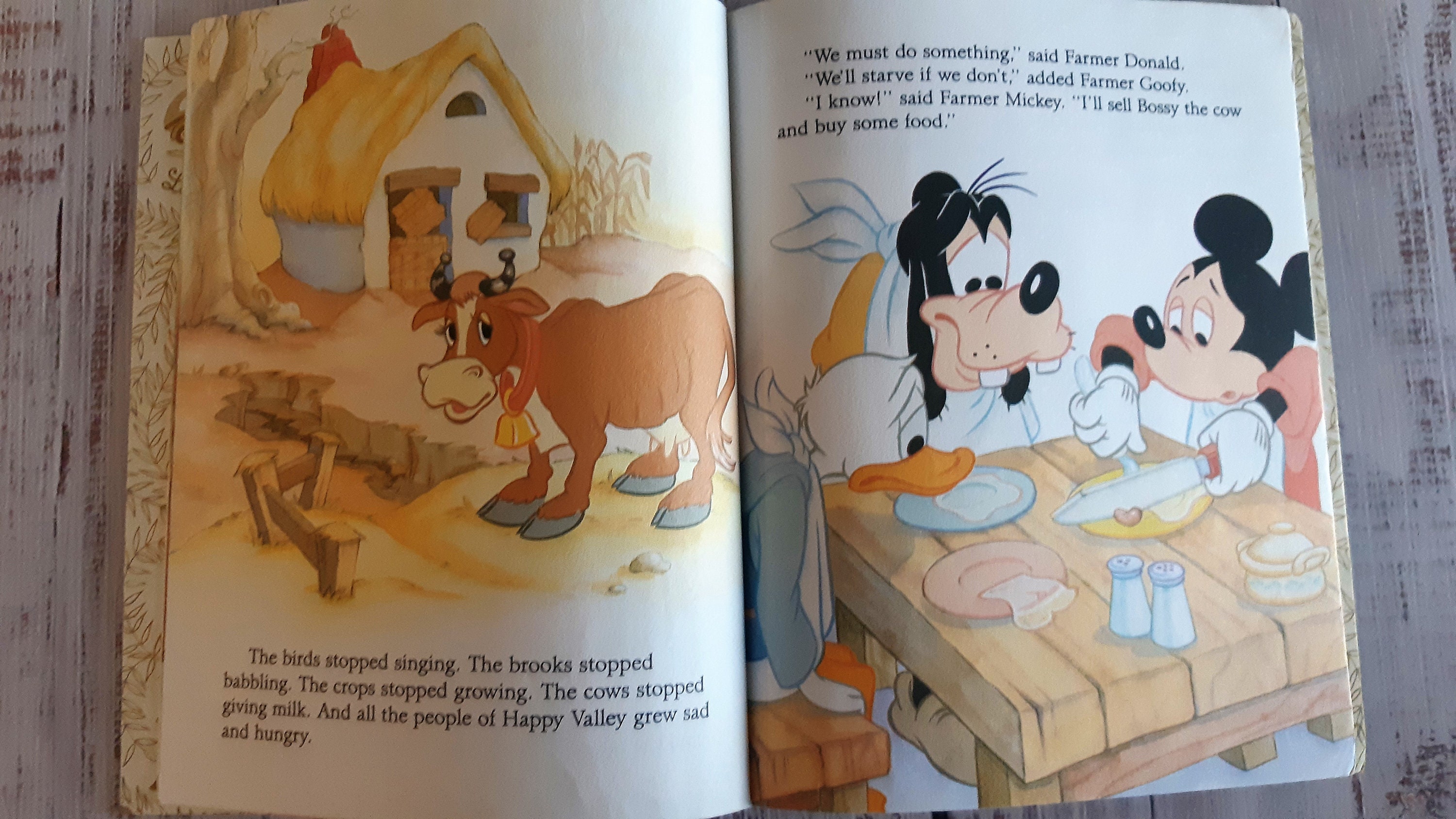 Walt Disney Mickey and the Beanstalk Little Golden Book/ Vintage 1988 ...