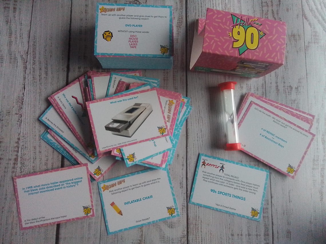 Vintage 90's Pop Culture Trivia Game / Vintage 90's Culture Party ...