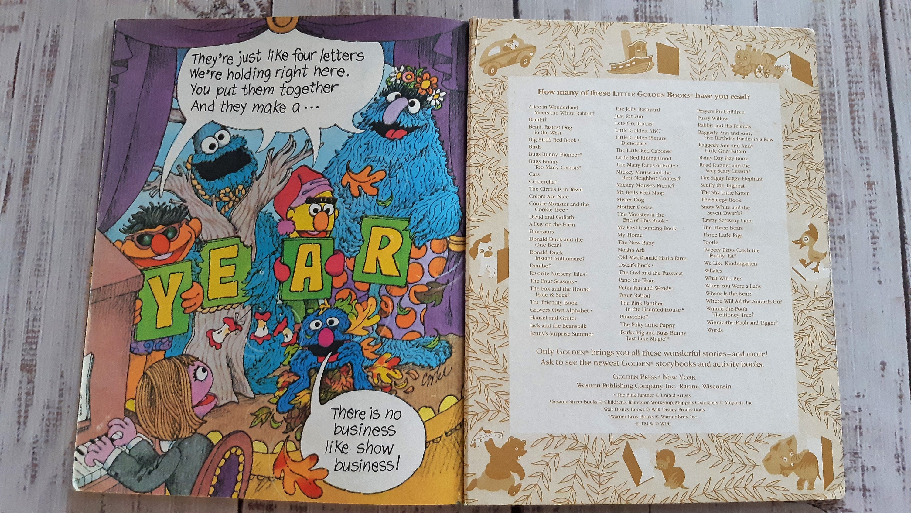 The Four Seasons Sesame Street Little Golden Book/ Grover - Etsy