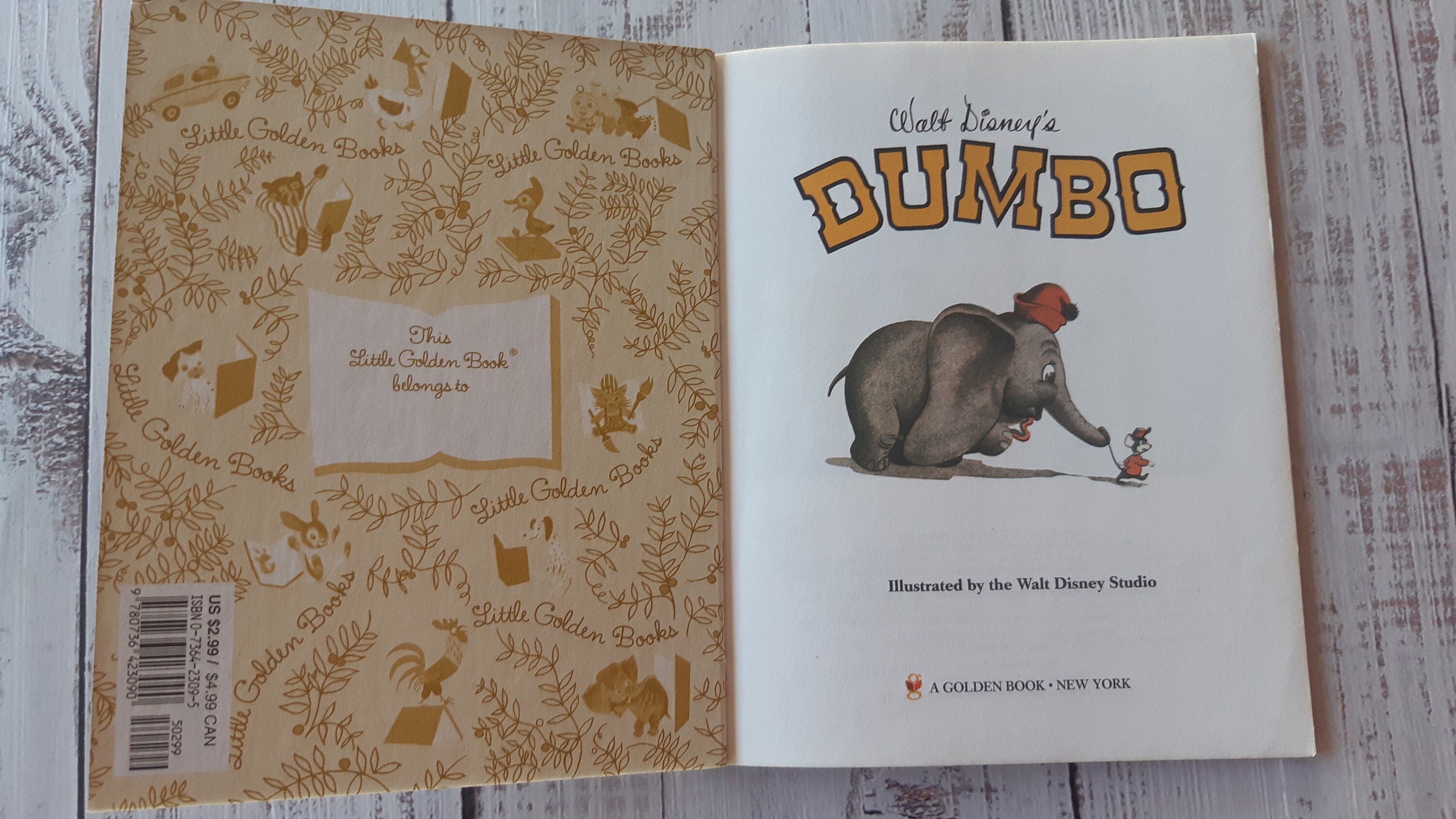 Vintage Walt Disney Dumbo Little Golden Book / Vintage Dumbo Book ...
