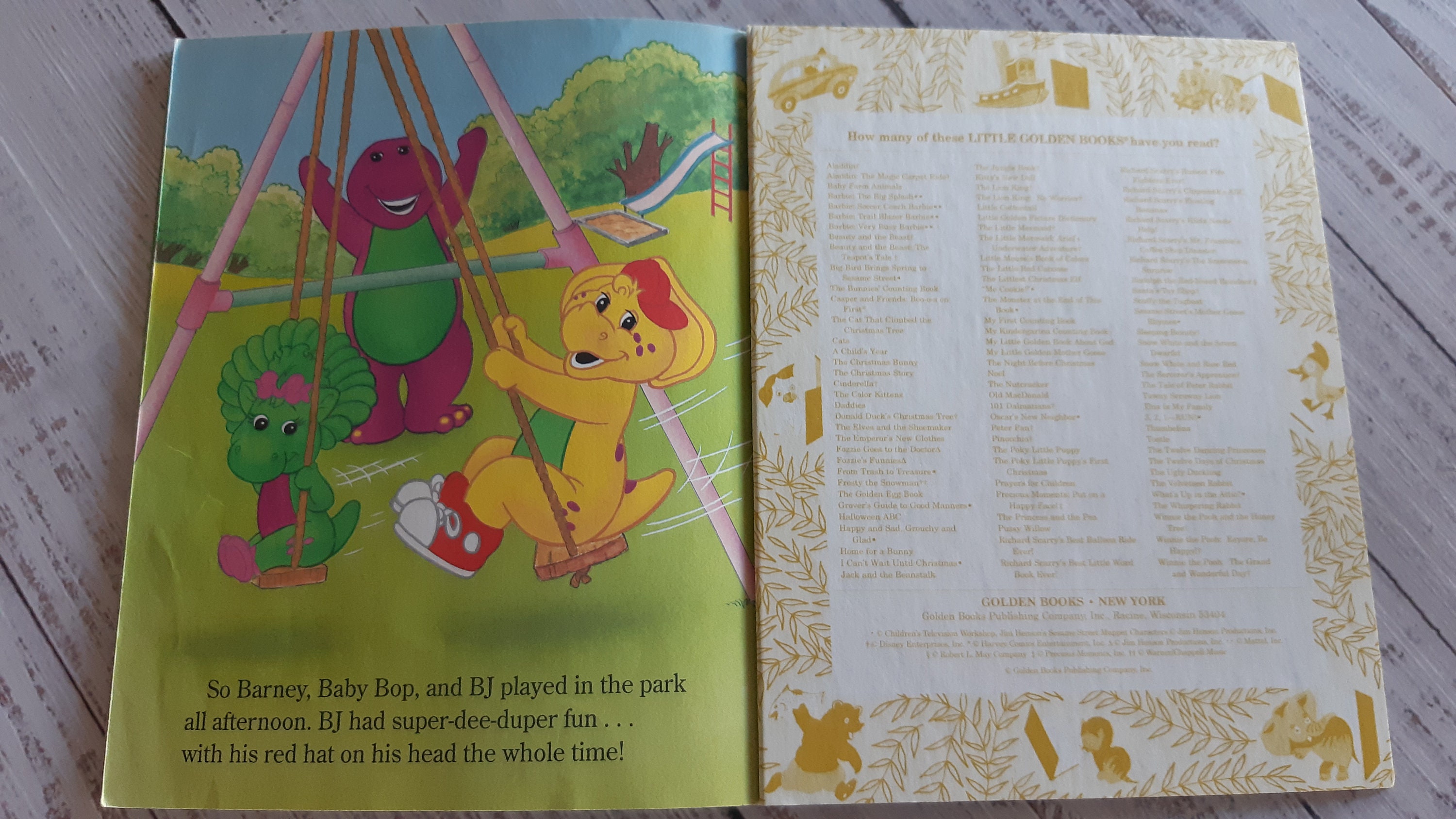 Barney Catch That Hat Little Golden Book / Little Golden Hardcover Book ...