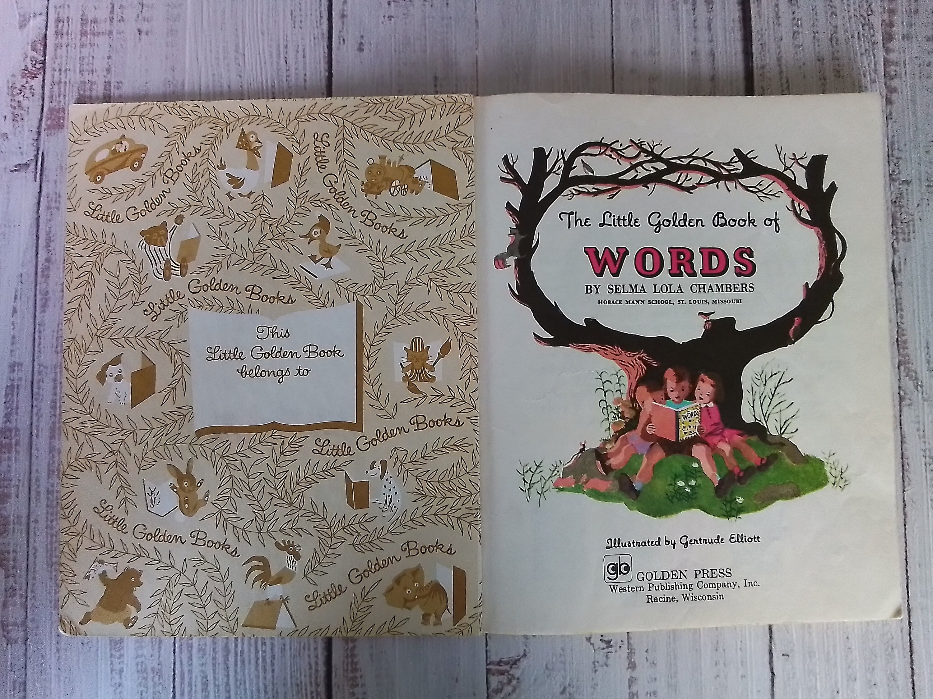 Words Little Golden Book/ Vintage 1977 Golden Book/ Vintage Book ...