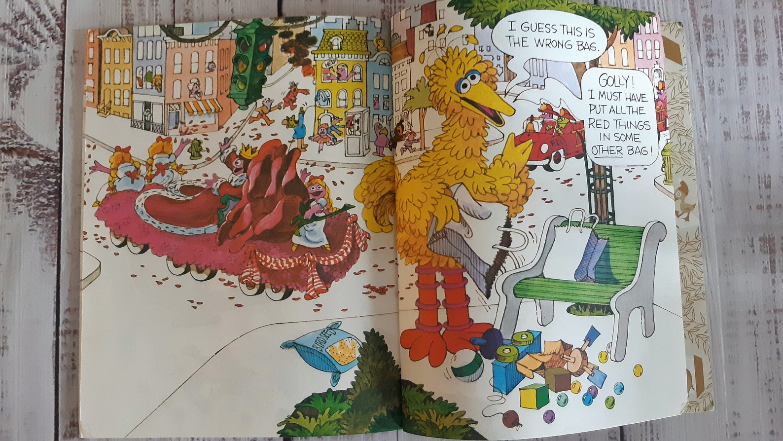 Sesame Street Big Bird's Red Book Little Golden Book / - Etsy