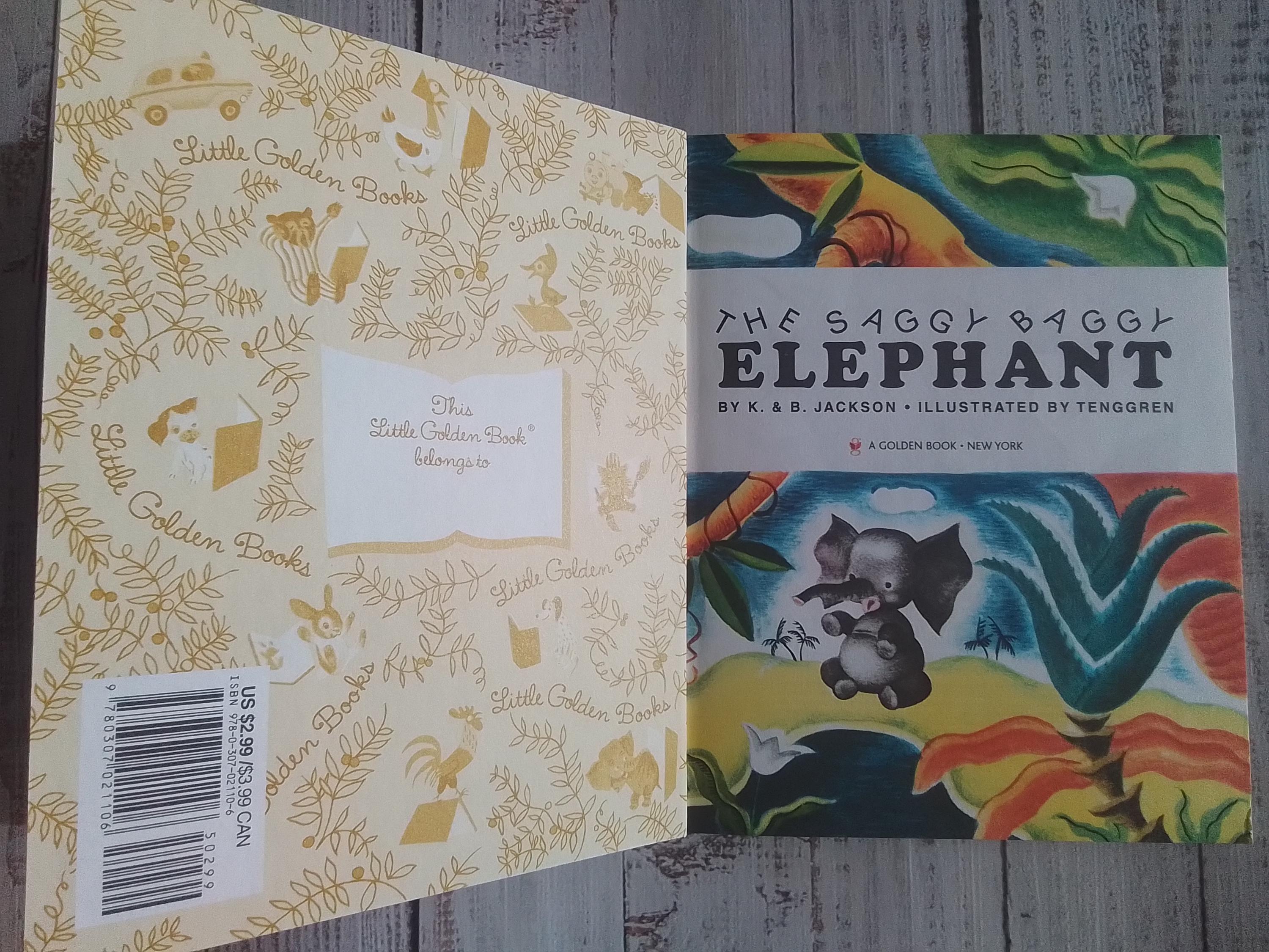 Vintage the Saggy Baggy Elephant Little Golden Hardcover Book/ Vintage ...