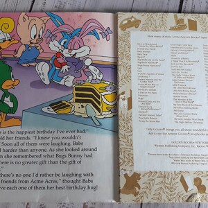 Tiny Toon Adventures Little Golden Book/ Happy Birthday Babs Book ...