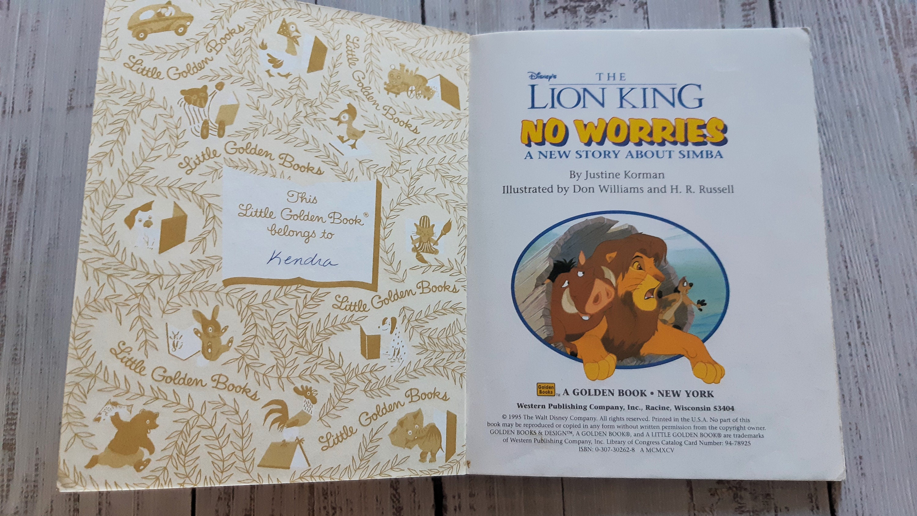 Disney's the Lion King Little Golden Book/ No Worries/ A New Story ...