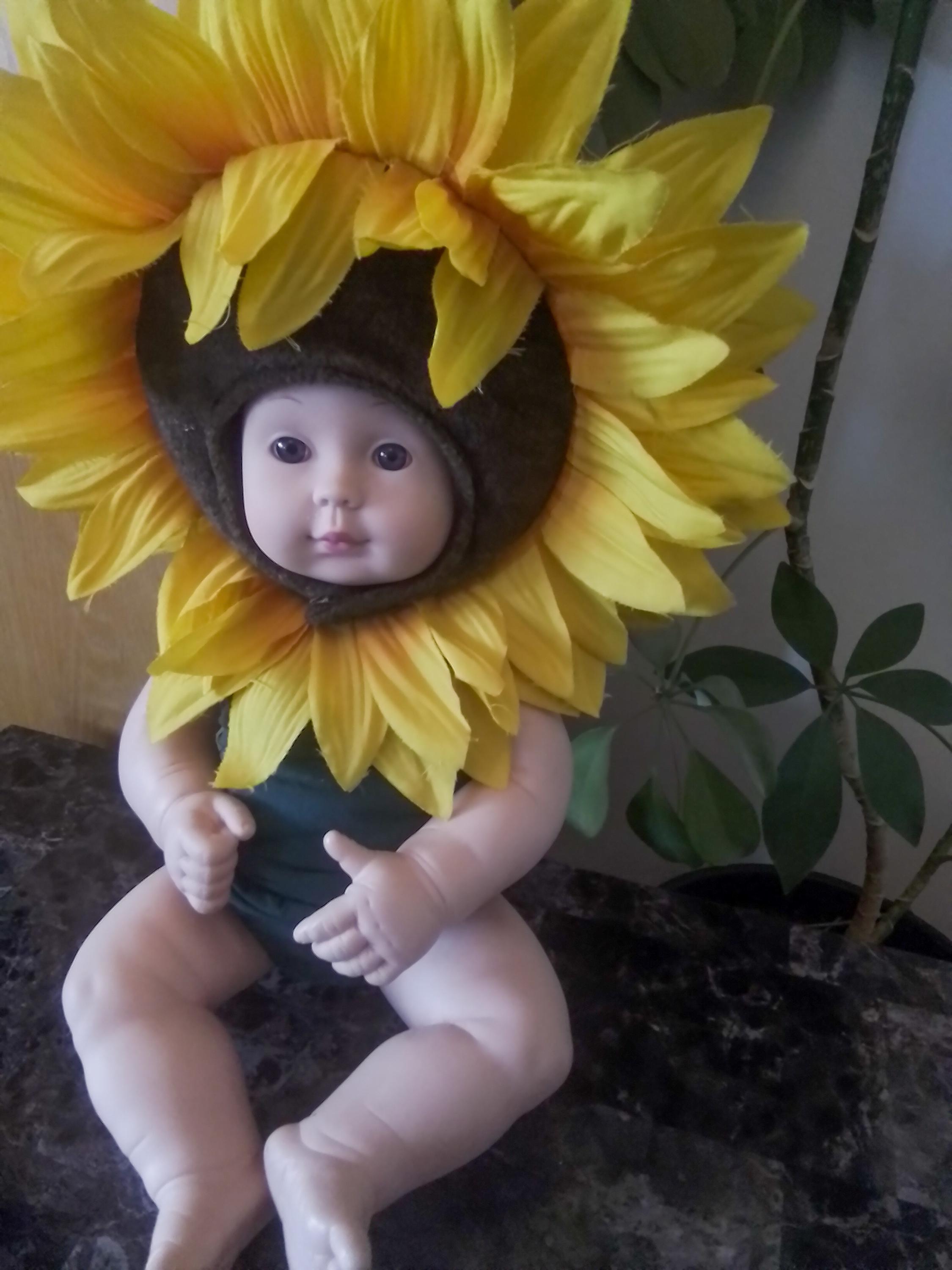 Vintage Anne Geddes Sunflower Baby Doll/ Vintage Ann Geddes Doll ...