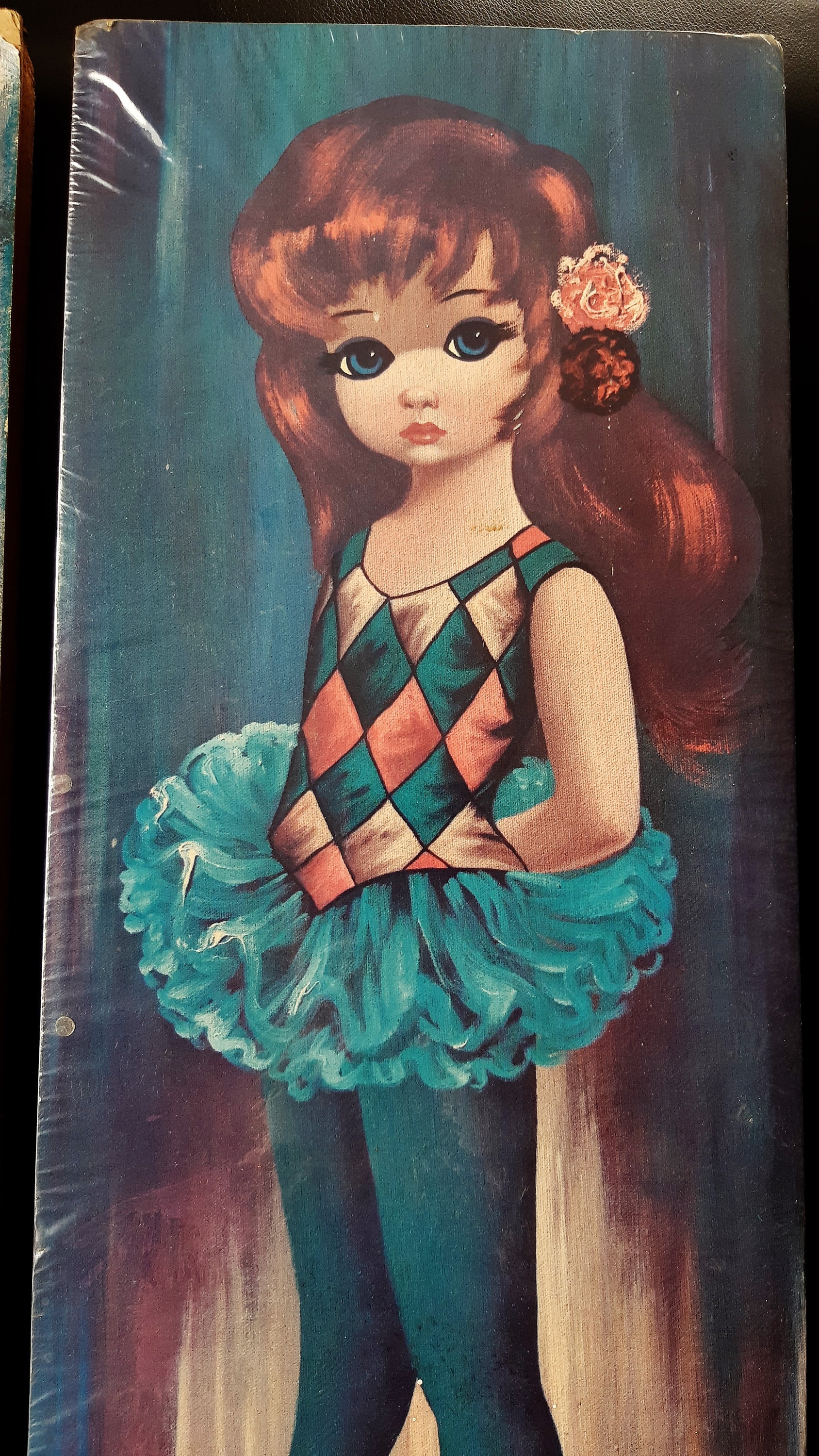 Harlequin Eden Moppet Series Vintage 1960 Wall Art/ Big Eye Girl Art ...
