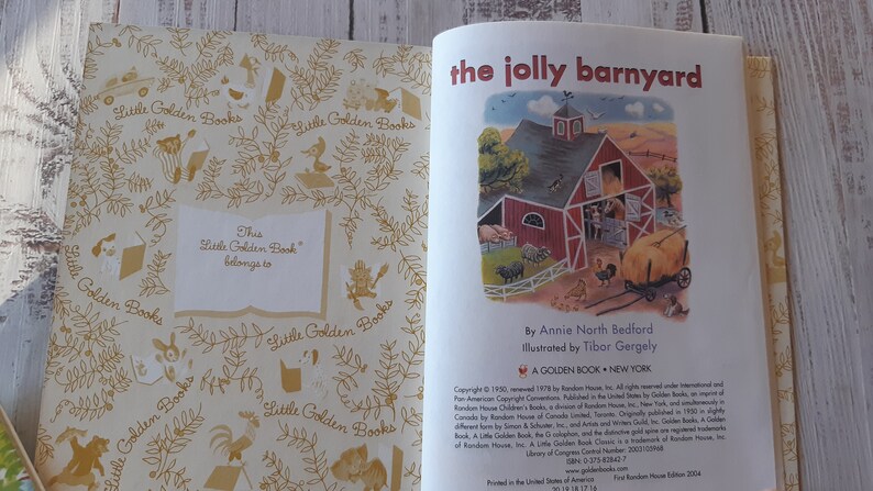 Vintage the Jolly Barnyard a Little Golden Book / Vintage Barnyard ...