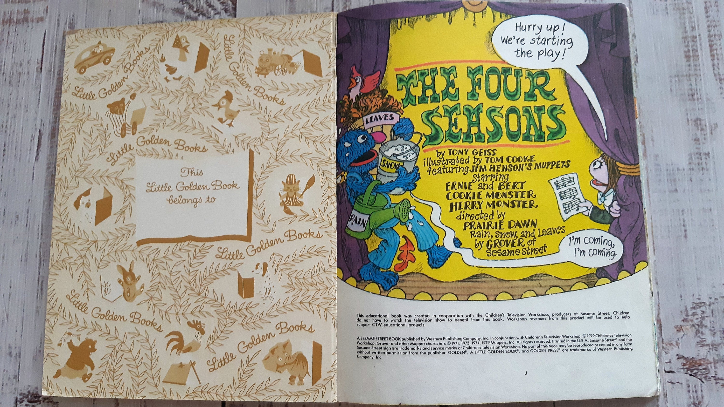 The Four Seasons Sesame Street Little Golden Book/ Grover - Etsy