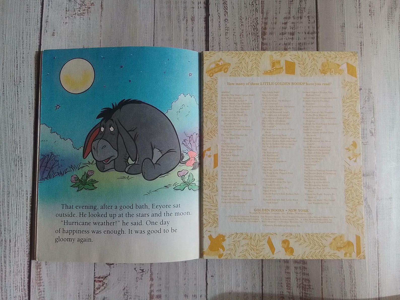 Winnie the Pooh Eeyore Be Happy Little Golden Book / Eeyore Donkey Book / Vintage Winnie the ...