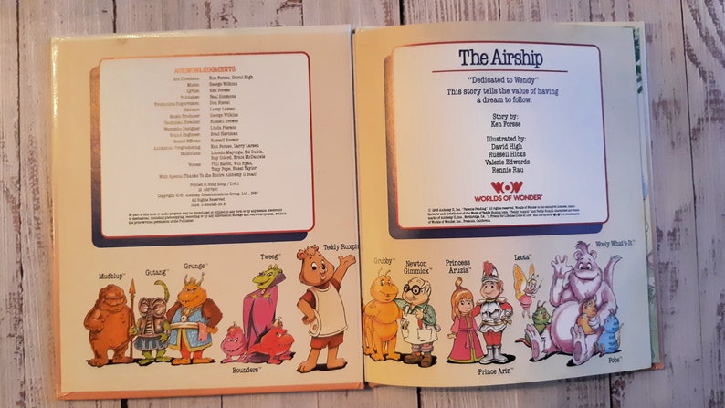 Vintage Teddy Ruxpin the Airship Hardcover Book 1985/ Vintage Teddy ...