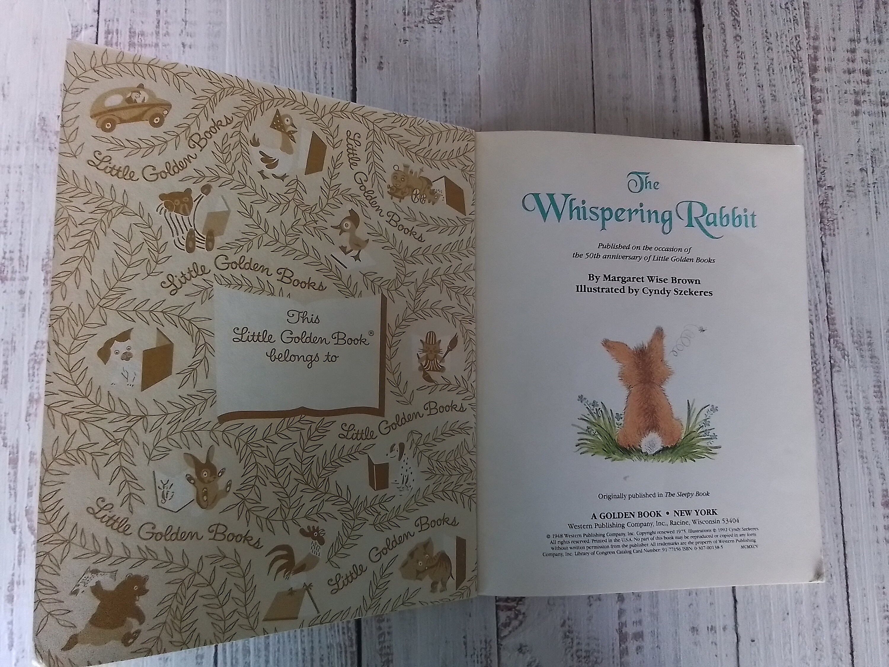 The Whispering Rabbit Little Golden Book/ Vintage 1992 Golden Book ...