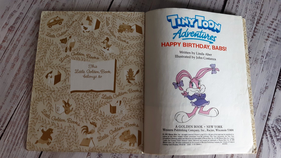 Tiny Toon Adventures Little Golden Book/ Happy Birthday Babs - Etsy Canada