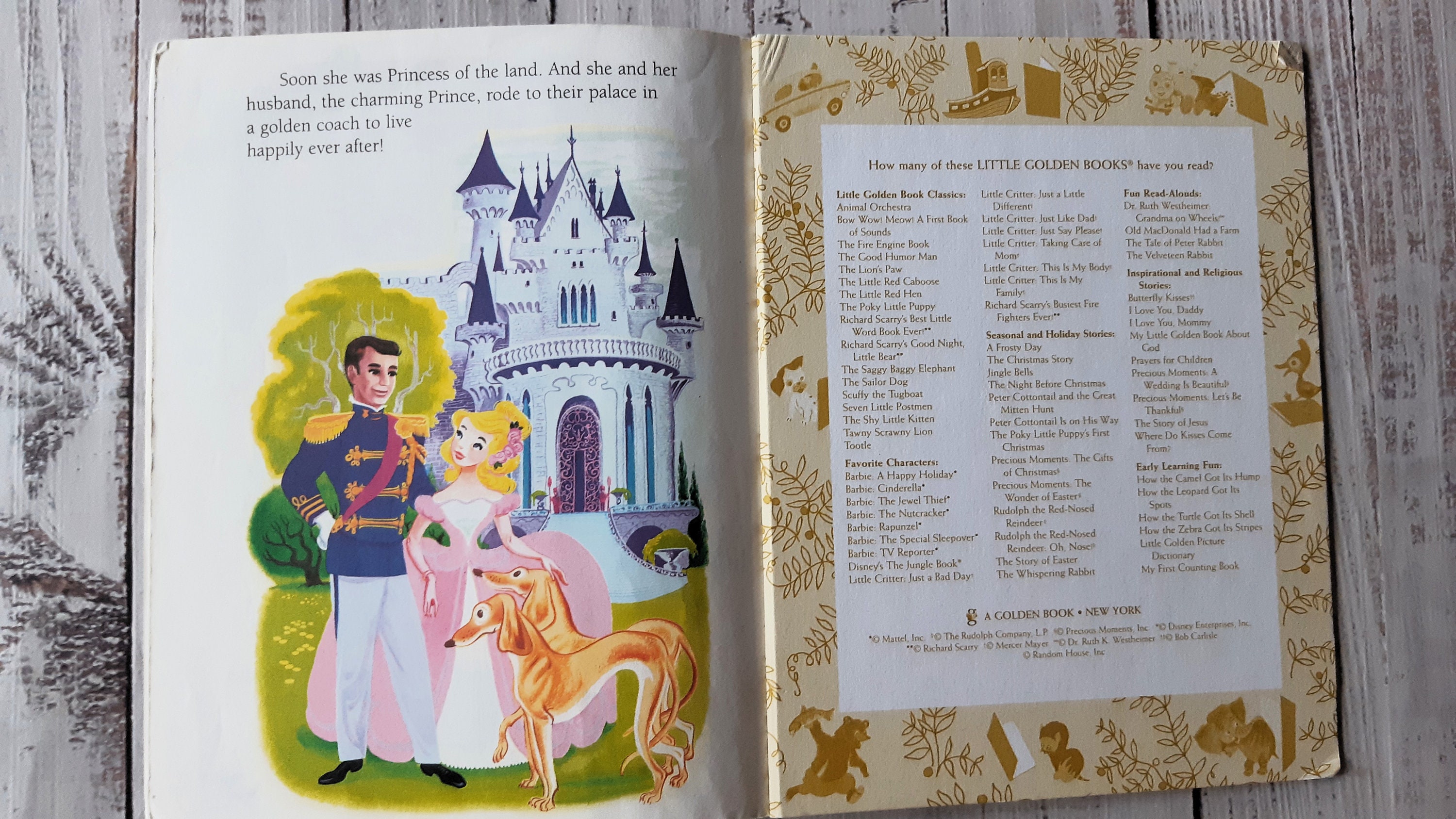 Vintage Walt Disney Cinderella Little Golden Book/ Vintage Original ...