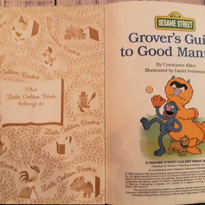 Vintage Grover's Guide to Good Manners Little Golden Book/ Sesame ...