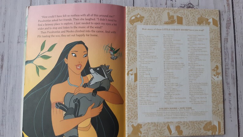 Vintage Disney Pocahontas Voice of the Wild Little Golden Book/ Vintage ...