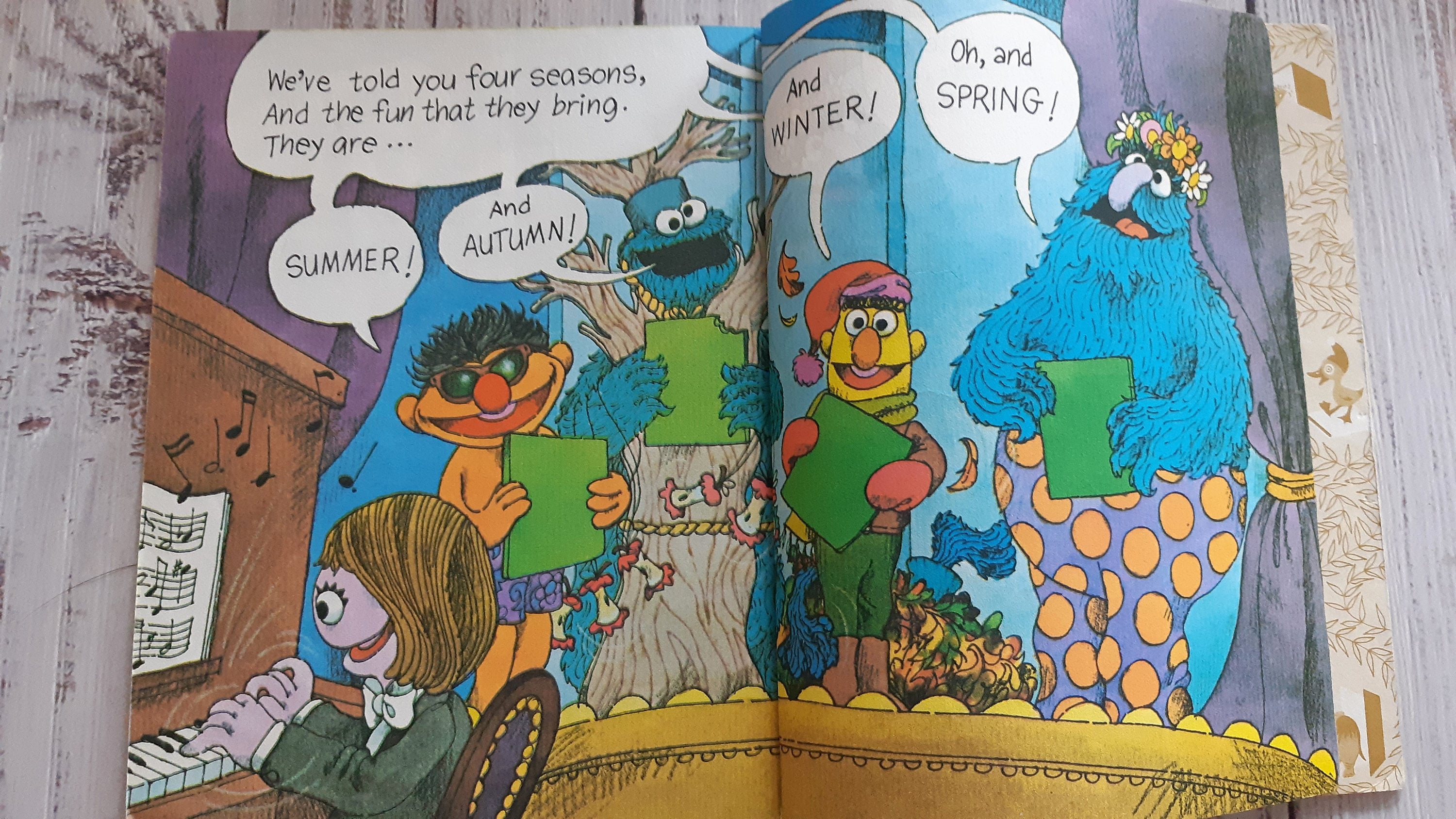 The Four Seasons Sesame Street Little Golden Book/ Grover - Etsy
