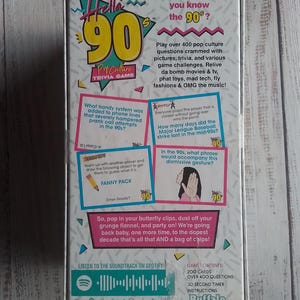 Vintage 90's Pop Culture Trivia Game / Vintage 90's Culture Party ...