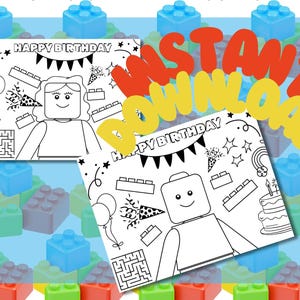 lego brick coloring page printable