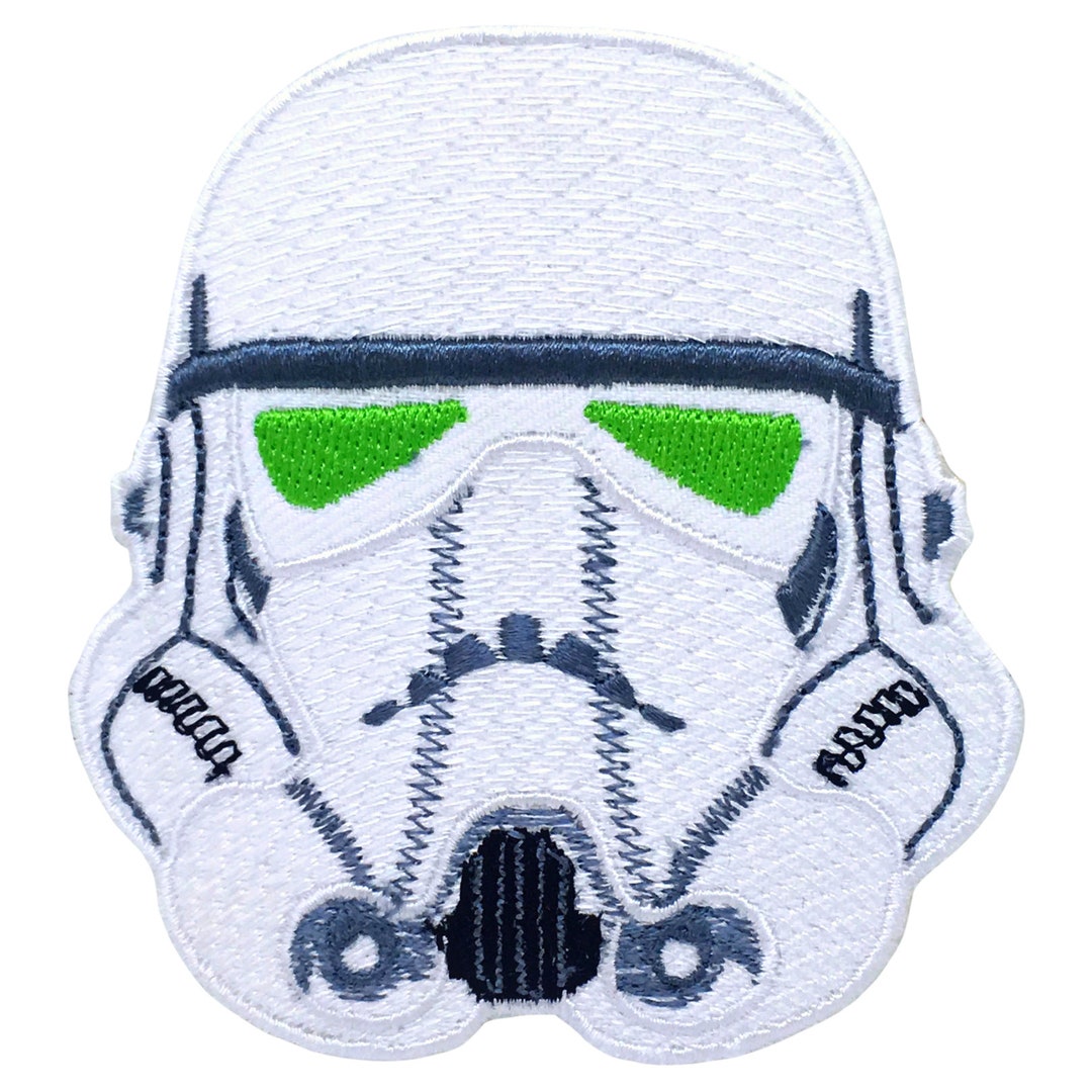 Imperial Storm Trooper White Star Wars Badge Iron on Sew on Embroidered ...