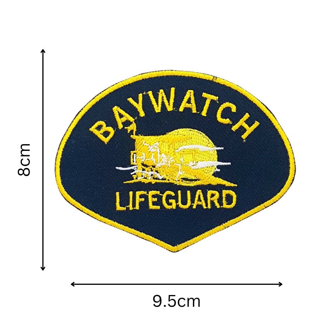 Baywatch Lifeguard Badge Iron on Sew on Embroidered Patch for Clothing ...