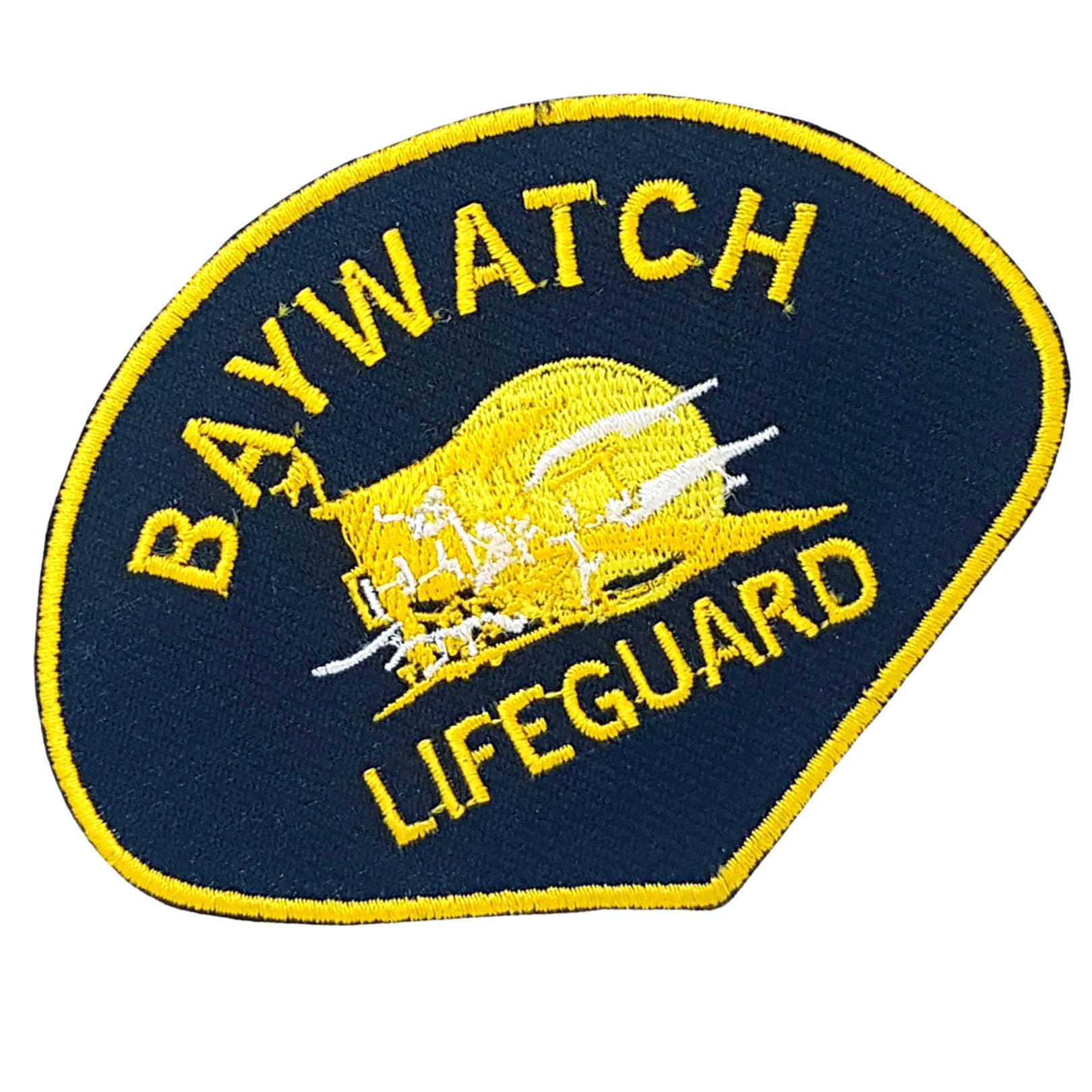 Baywatch Lifeguard Badge Iron On Sew On Embroidered Patch For Clothing Jacket Shirt Jeans Shoes
