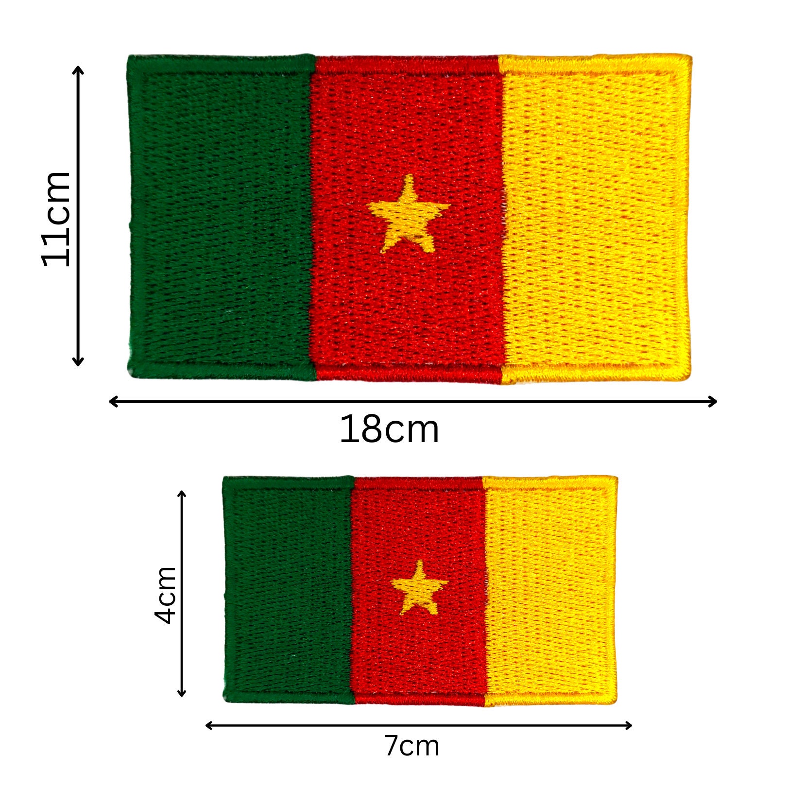 Cameroon National Country Flag Football World Cup Badge Iron on Sew on Embroidered Patch for ...