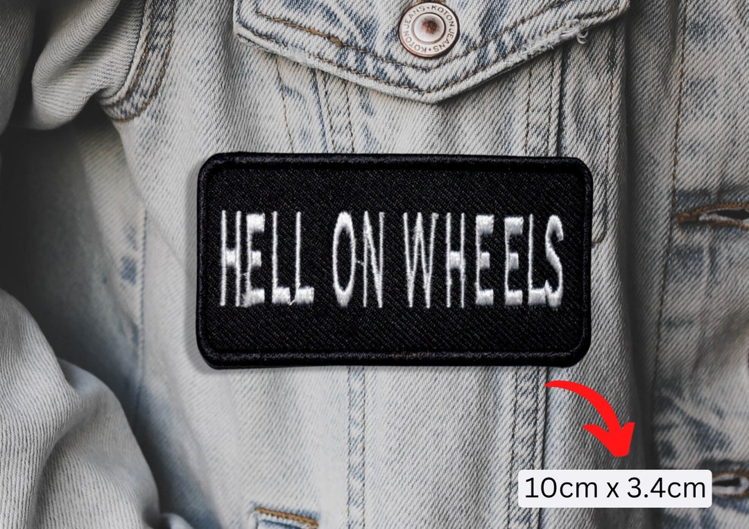 Hell on Wheels Biker Rider Badge Iron on Sew on Embroidered - Etsy