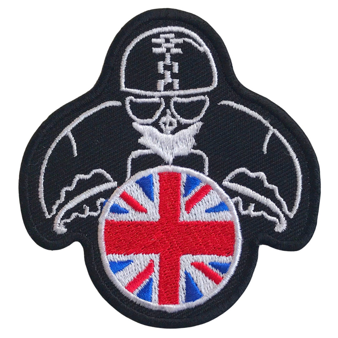 Vintage Motorcycles Biker Union Jack Badge Iron on Sew on Embroidered ...