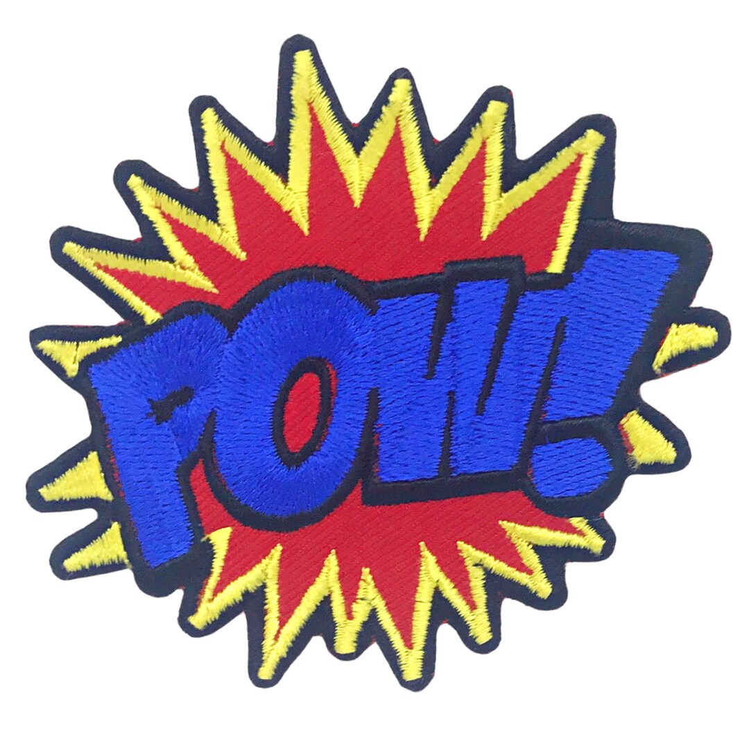 Pow Sign Art Cartoon Comic Badge Iron on Sew on Embroidered - Etsy