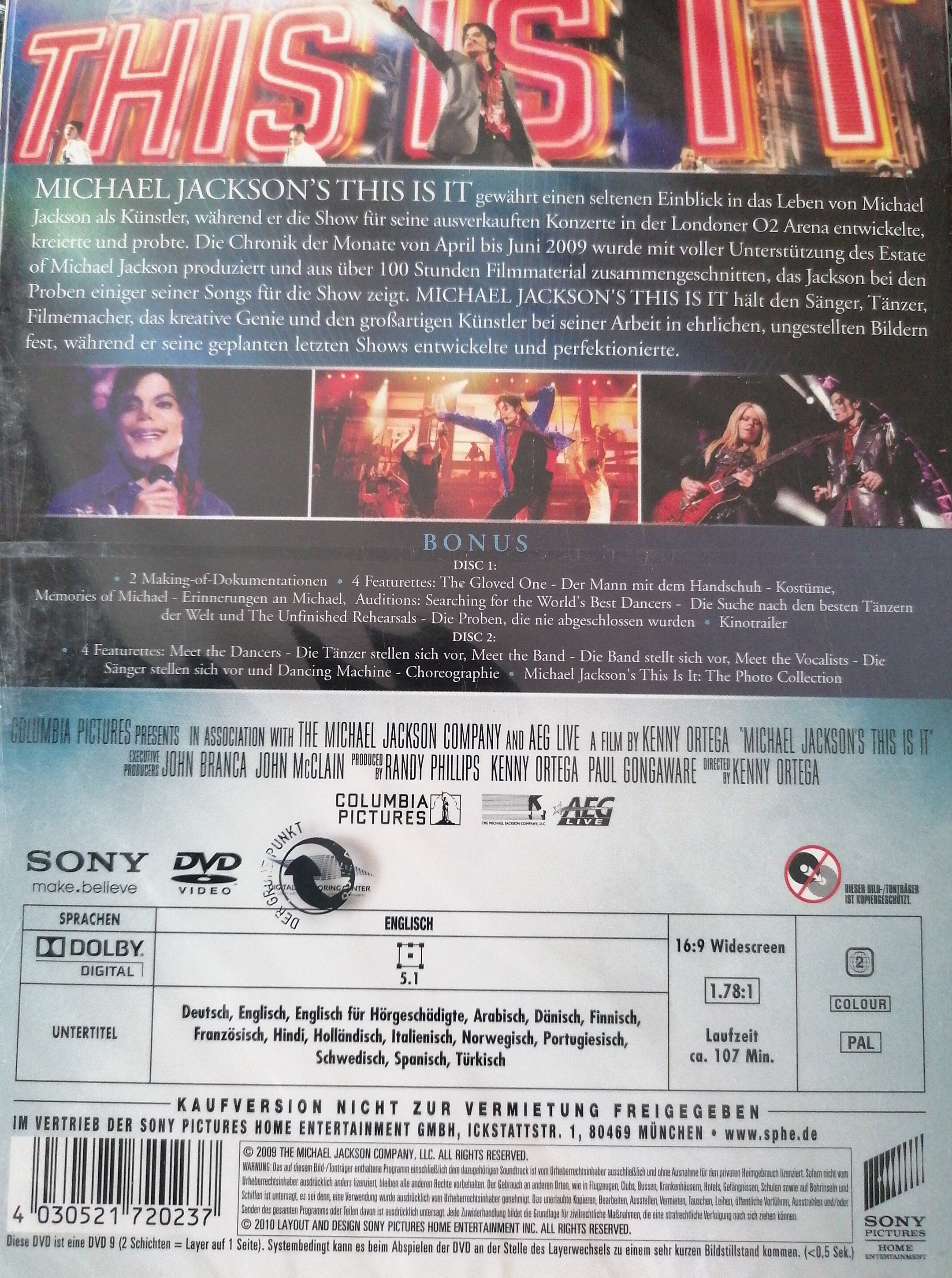 Michael Jackson This is It DVD 2disc Special Edition - Etsy