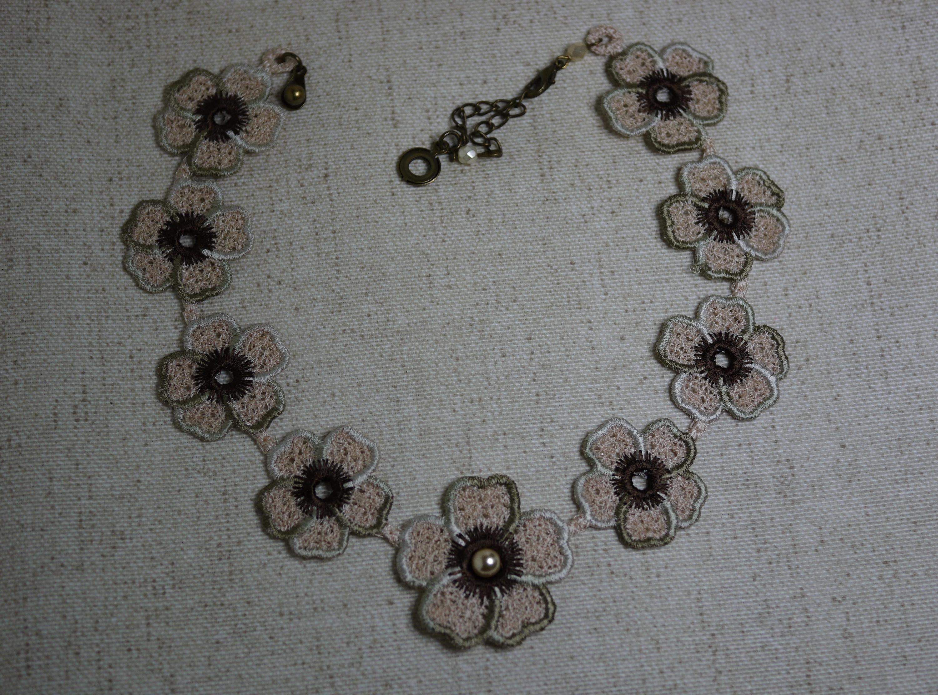 FSL Sakura Cherry Blossom Necklace Embroidery File, Machine Embroidery ...